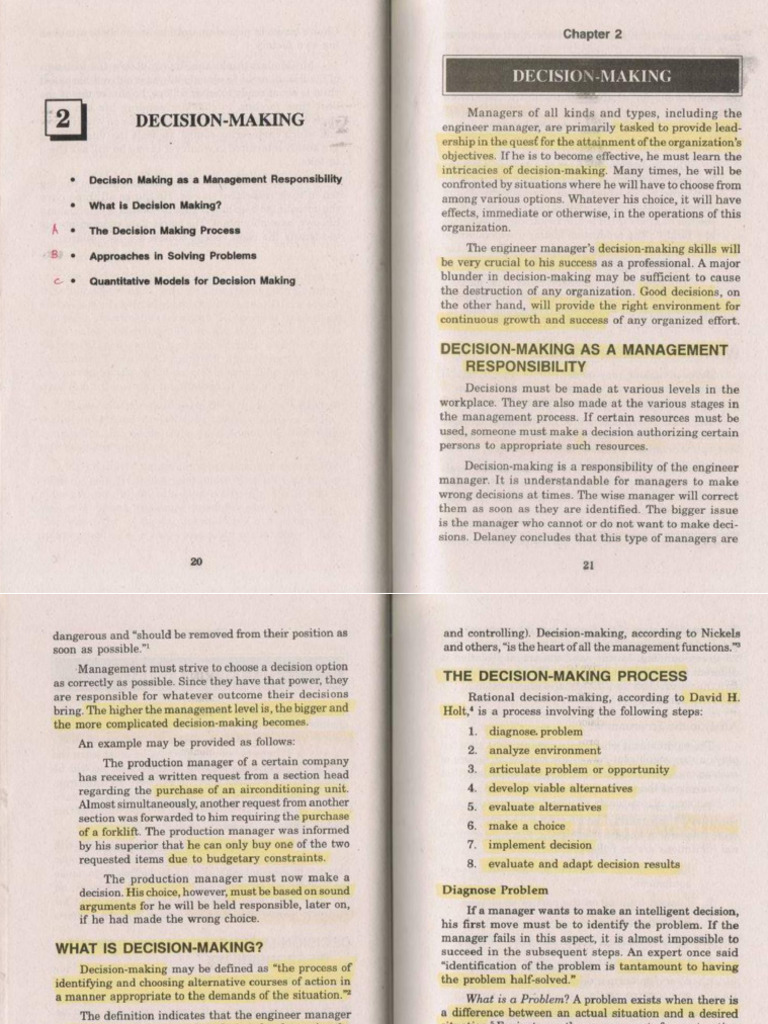 Chapter 2 - DecisionMaking | PDF