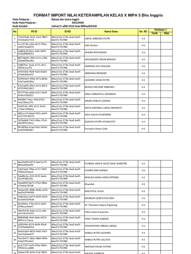 F - Keterampilan - Bahasa Dan Sastra Inggris - X MIPA 5 Bhs Inggris | PDF