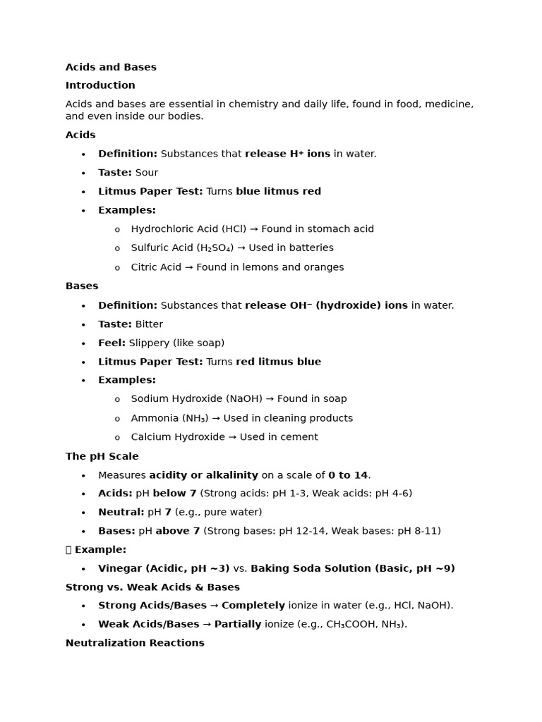 Acids and Bases Classroom | PDF