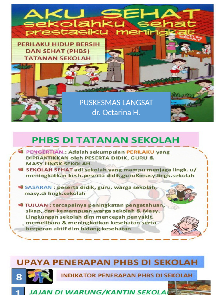 Power Point PHBS Sekolah | PDF