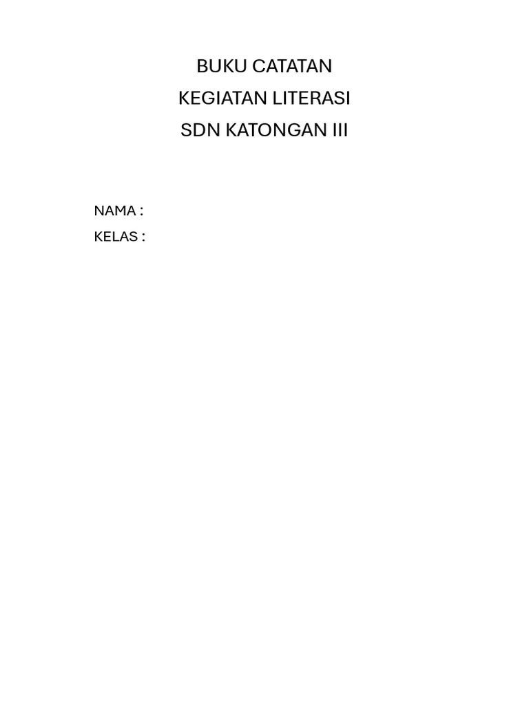 Buku Catatan | PDF