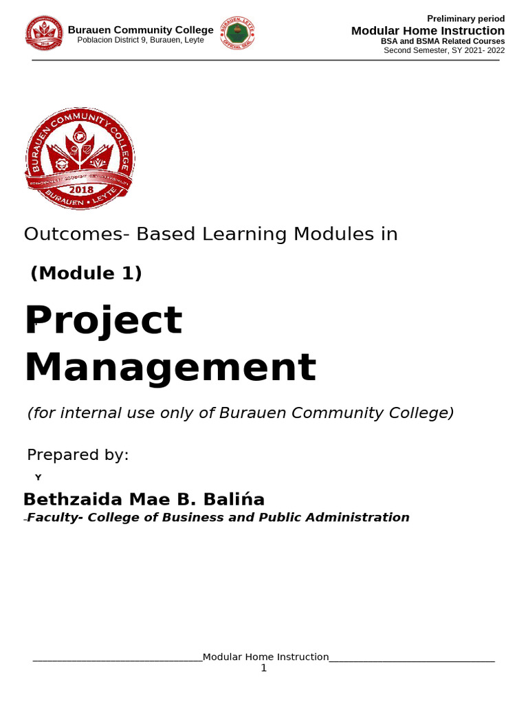 Module 1 - Introduction To Project Management | PDF | Project Management | Business