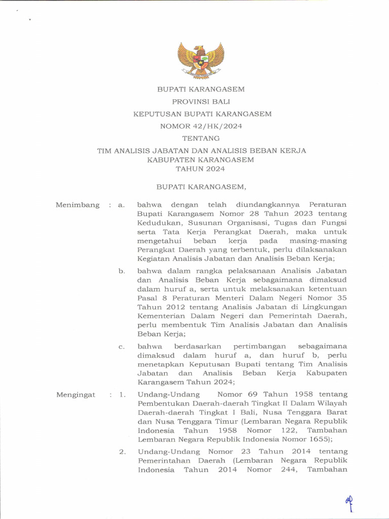 SK 42 Tim Anjab | PDF