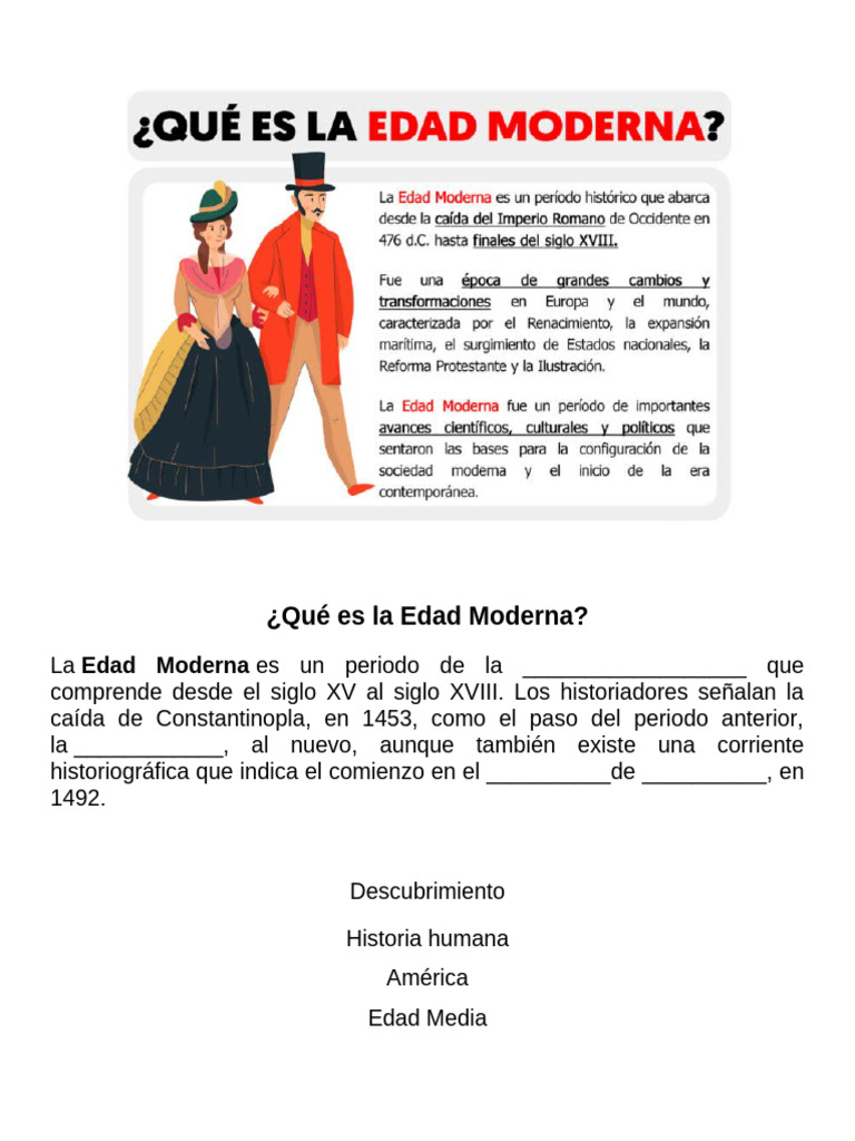 Qué Es La Edad Moderna | PDF | Período moderno temprano | Mercantilismo