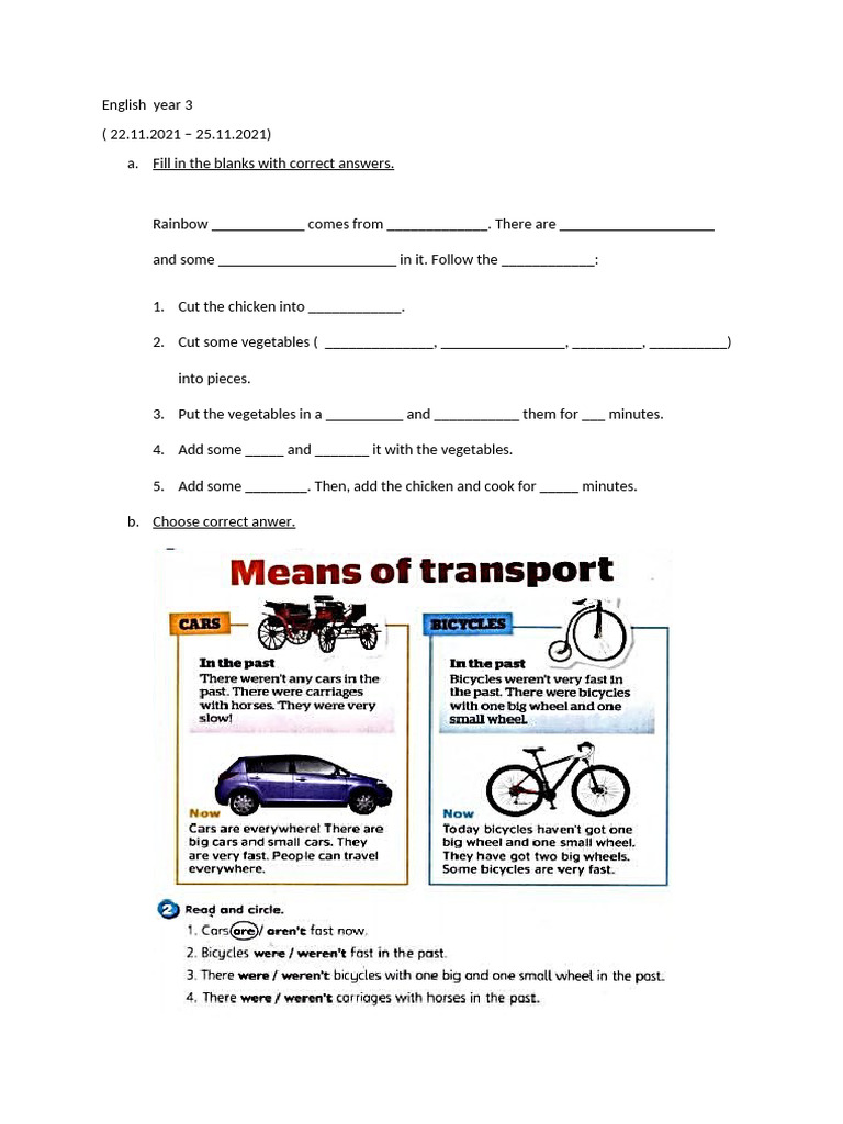 English Year 3 | PDF