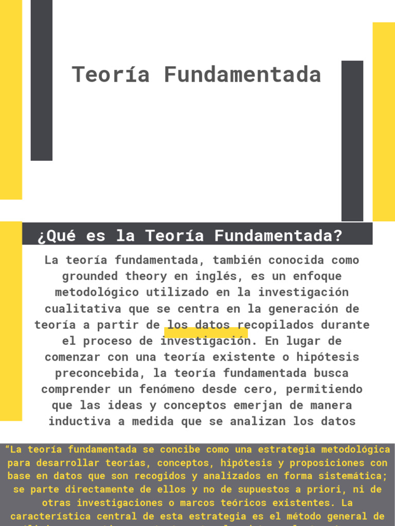 Introducción a la Teoría Fundamentada | PDF | Teoría | Datos