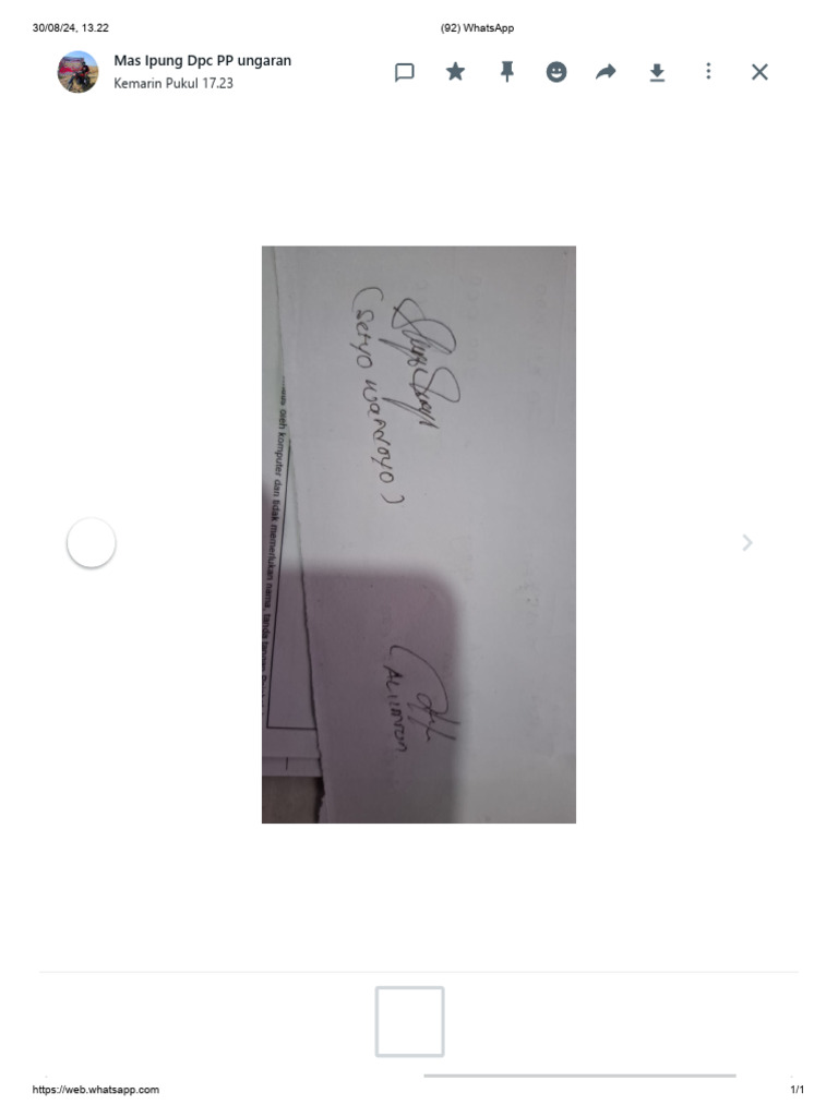 Permintaan Foto TTD Ali dan Setyo | PDF