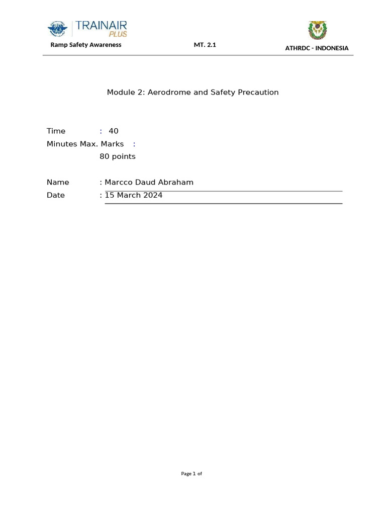 M.T - Marcco Daud Abraham - RSA II | PDF