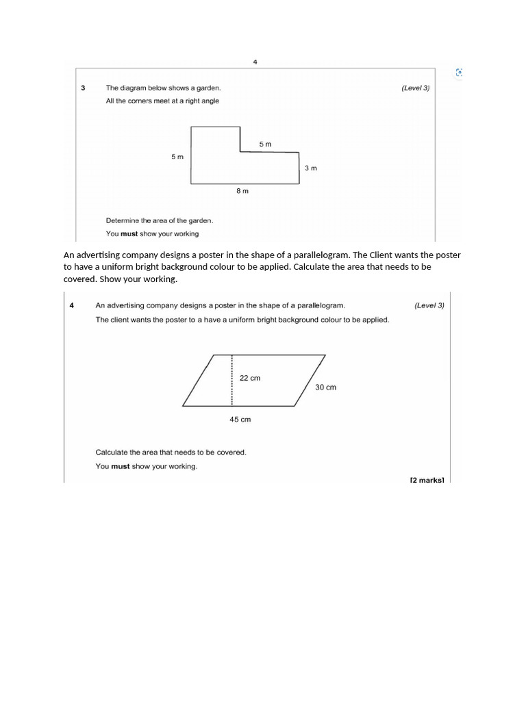 An Advertising Company Designs A Poster in The Shape of A Parallelogram ...