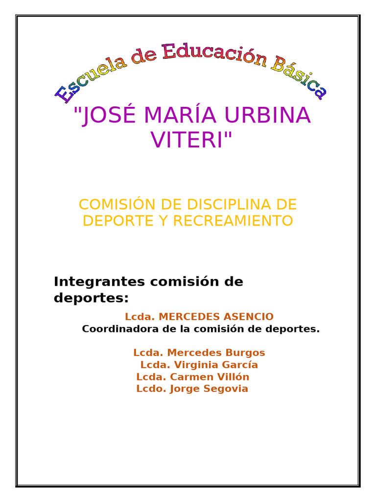 Comision Discip Deport Recreat Arreglada | PDF