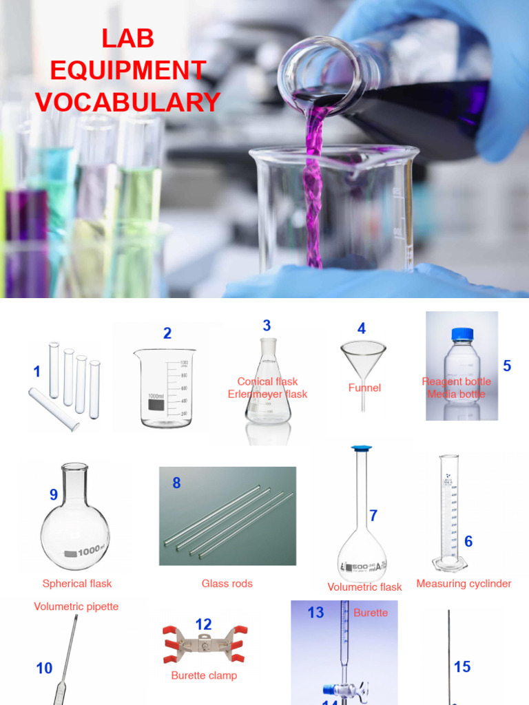 Essential Lab Equipment Vocabulary Guide | PDF | Filtration ...
