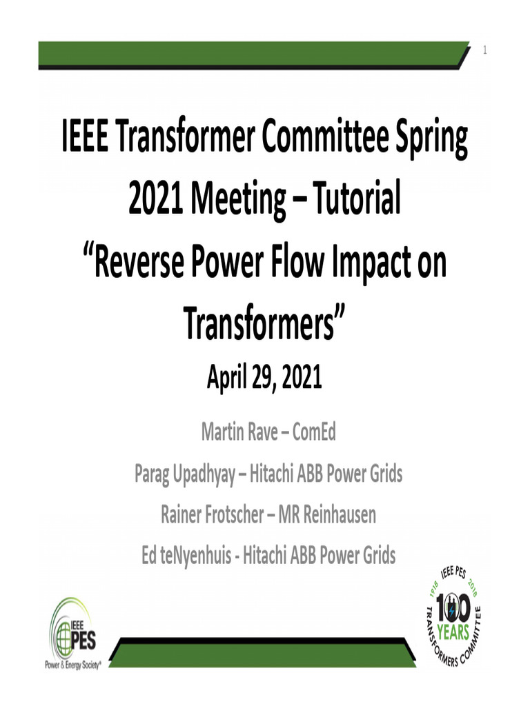 S21 ReversePowerFlowImpactOnTransformers Presentation | PDF ...