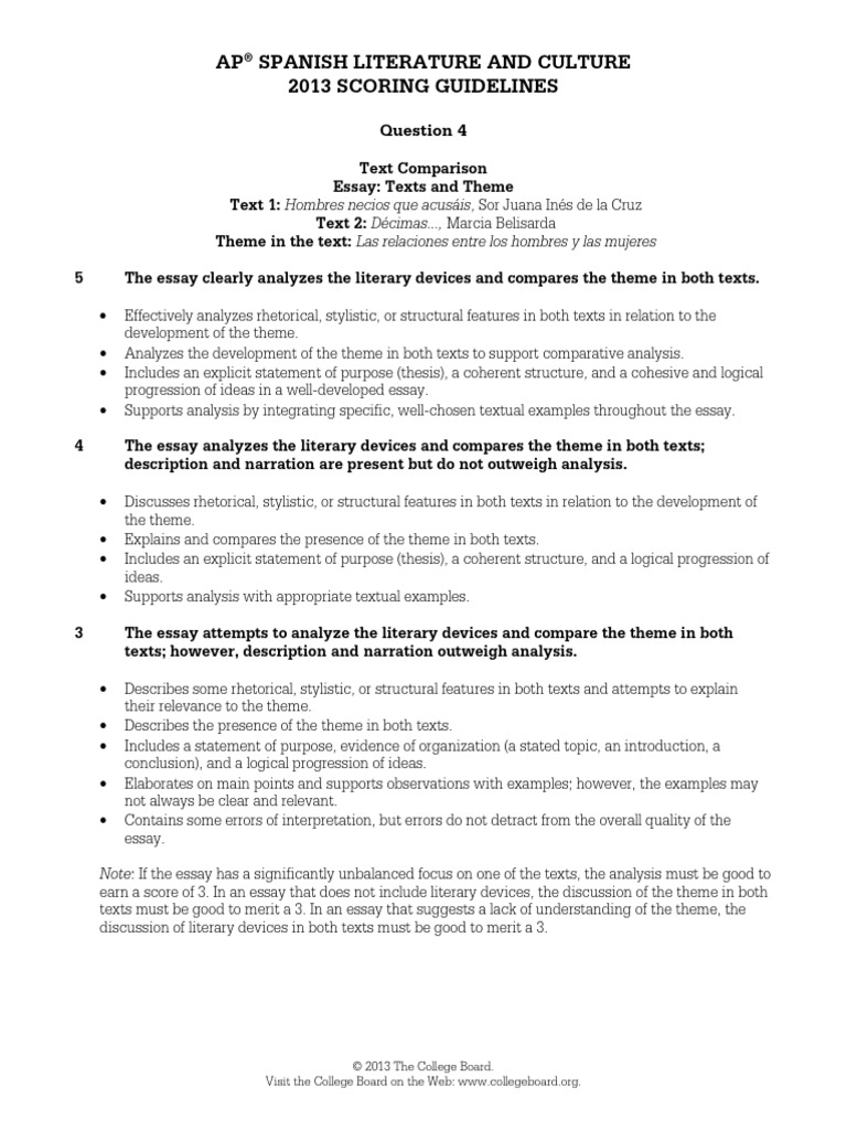 Ap13 Spanish Literature q4 | PDF | Essays | Word