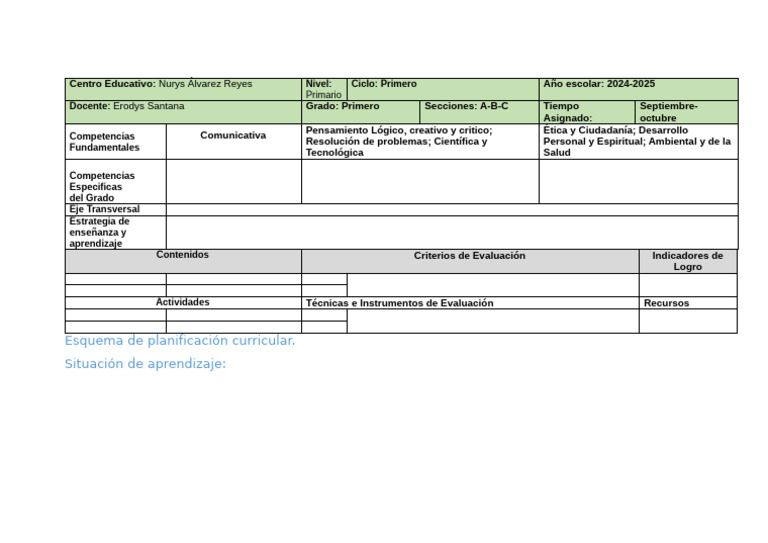 Secuencia Curricular de Sexto Grado | PDF