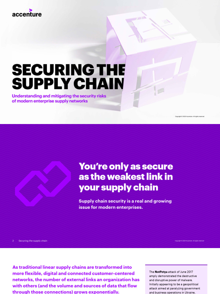 Accenture Securing The Supply Chain | PDF | Computer Security | Security