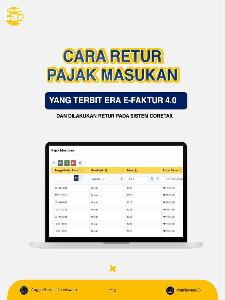 Retur Pajak Masukan - @dhaniswara86 | PDF