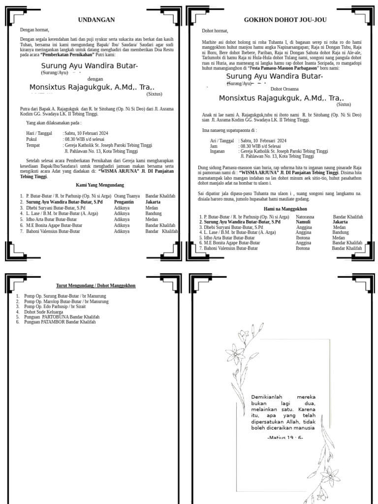 Draft Undangan Surung | PDF
