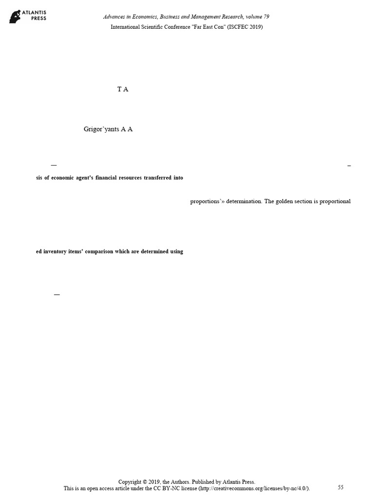 Structuring of Industrial Organization Reserves on the Basis of the ...