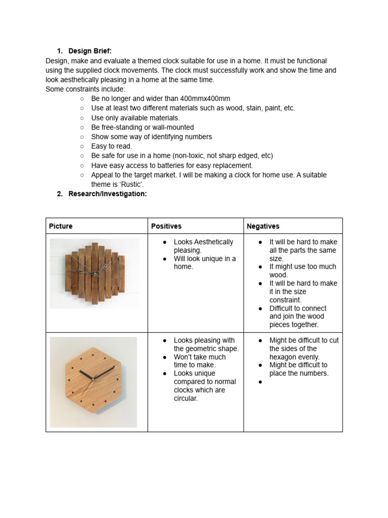 Rustic Themed Home Clock Design Guide | PDF