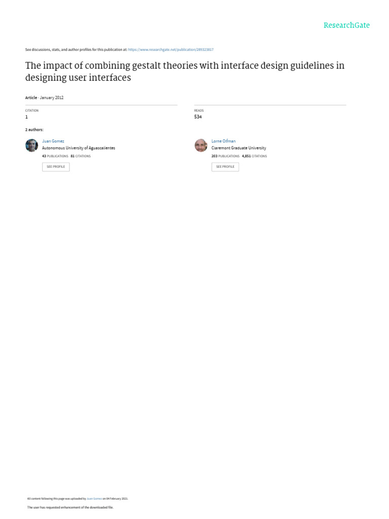 The Impact of Combining Gestalt Theories With Interface Design Guidelines in Designing User ...