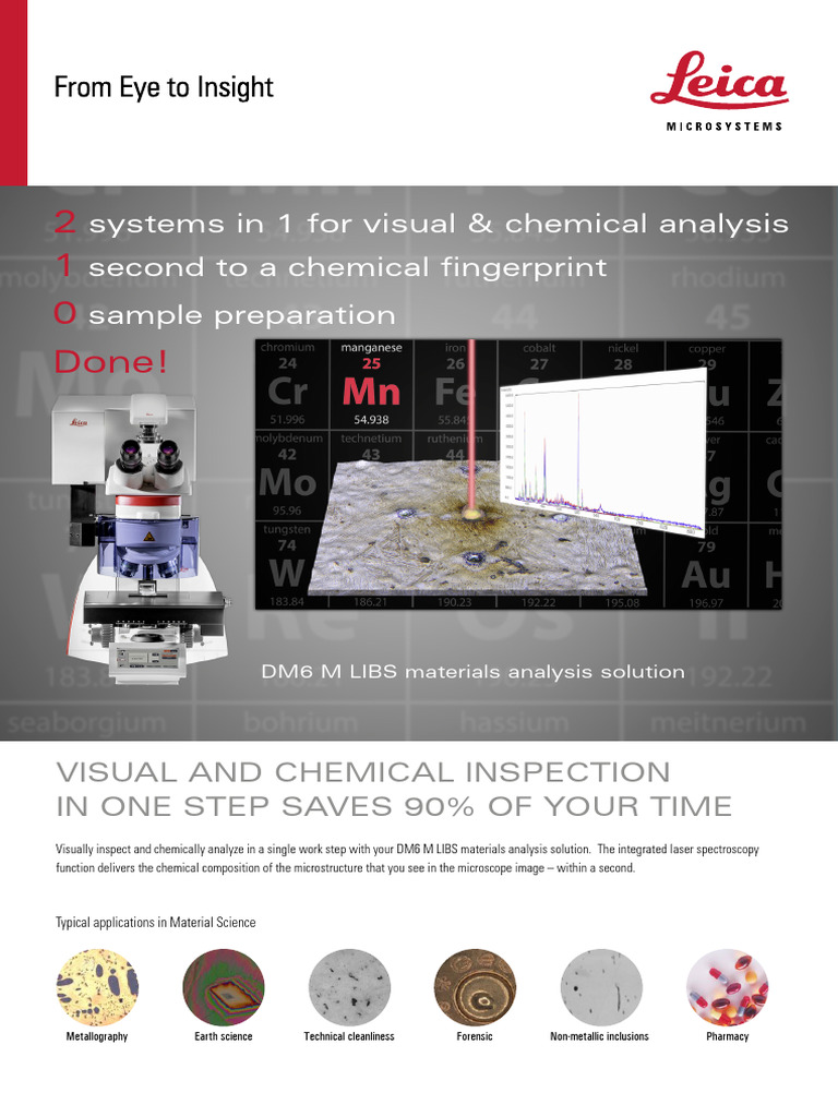 Flyer_Leica_DM6_M_LIBS_Materials-Analysis-Solution_EN | PDF | Microscope | Laser