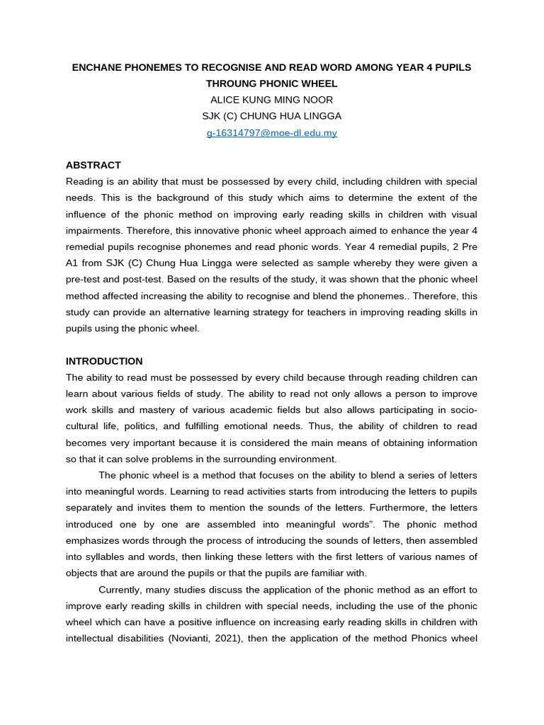 Phonic Wheel Boosts Year 4 Reading | PDF | Phonics | Communication