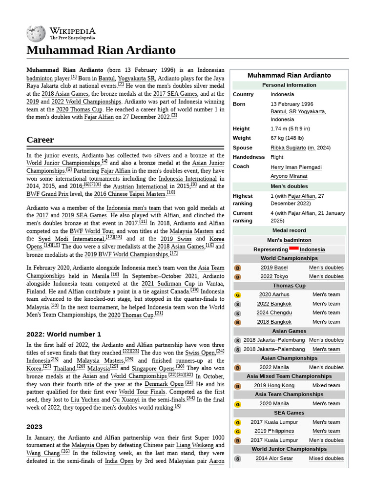 Muhammad_Rian_Ardianto | PDF | Sports Competitions