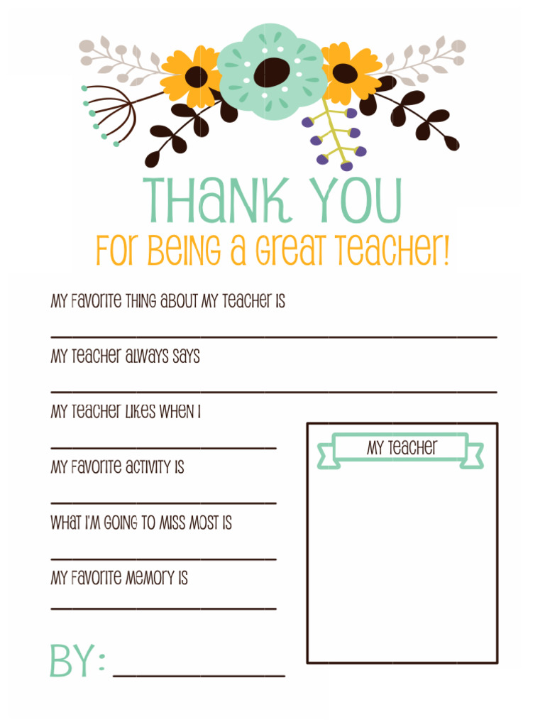 Teacher Questionnaire Flower | PDF