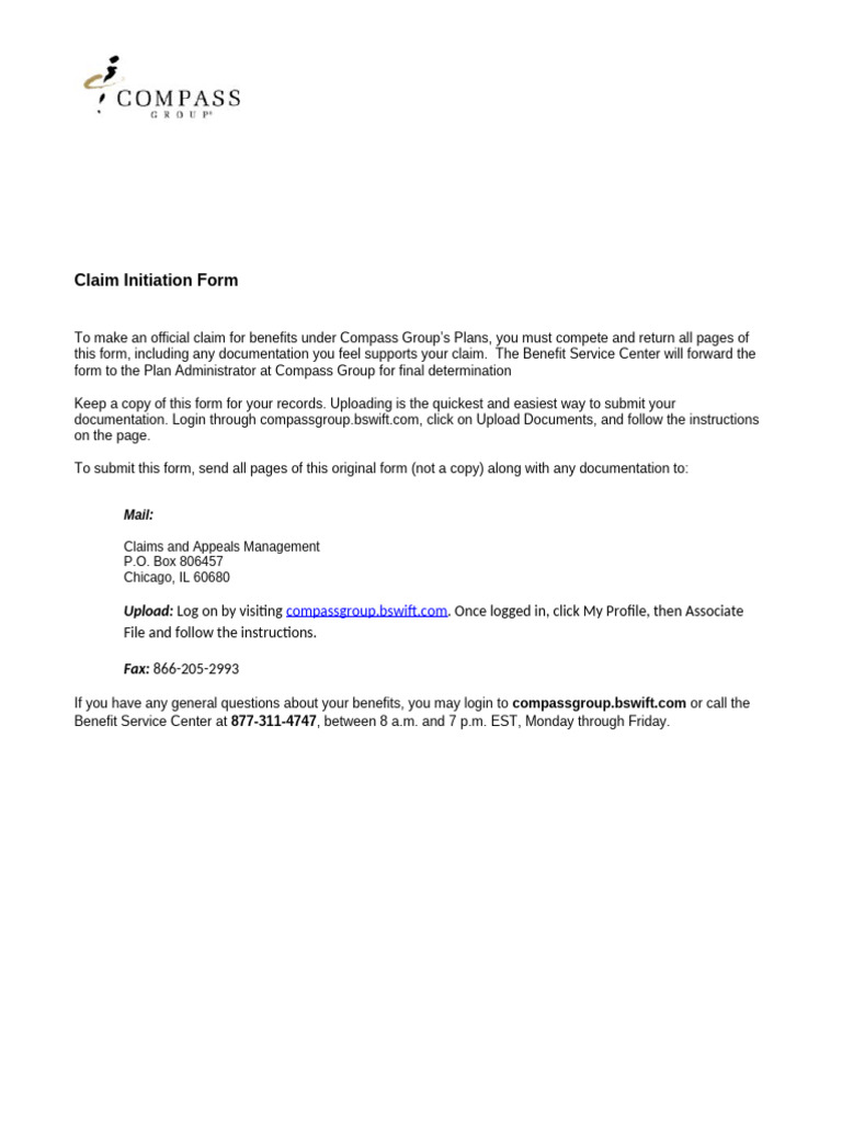 2024 Claim Initiation Form_ENG | PDF