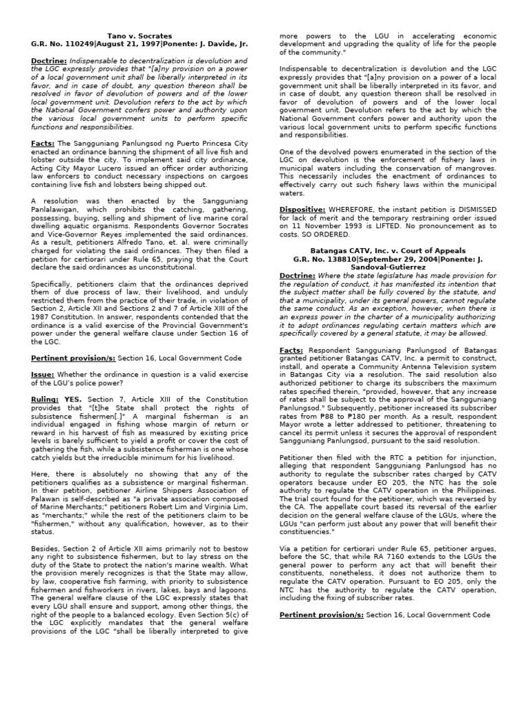 PUBCORP Digests Fourth Set | PDF | Motel | Local Ordinance