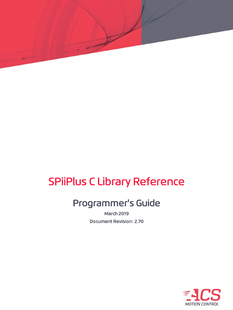 SPiiPlus C Library Reference Programmer's Guide | PDF | Computer Programming | Trademark