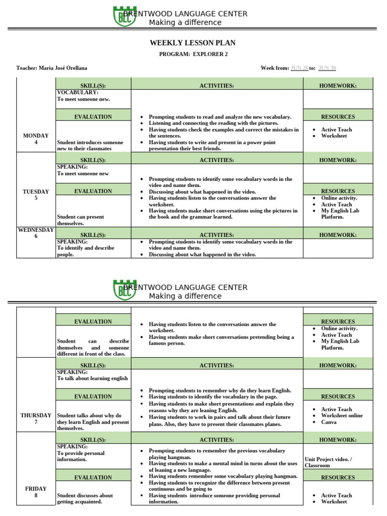 E2_WLP_JUN26-JUN30_MARIAJOSEORELLANA - | PDF | Vocabulary | Behavior ...