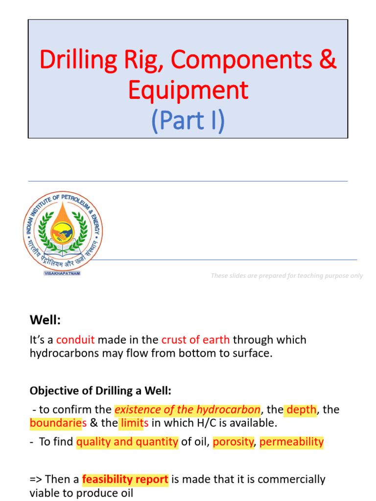 Drilling Rig Components Overview | PDF | Oil Well | Drill