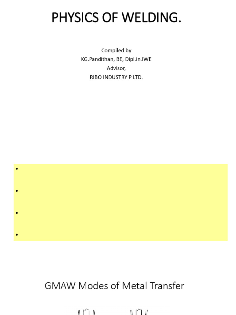 Physics of Welding Processes | PDF | Welding | Construction
