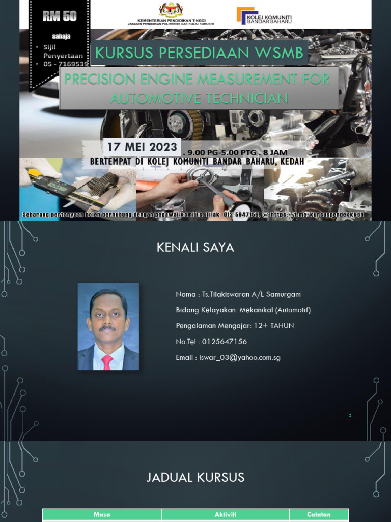 Kursus Beginner's Guide To Engine Components Measurement | PDF