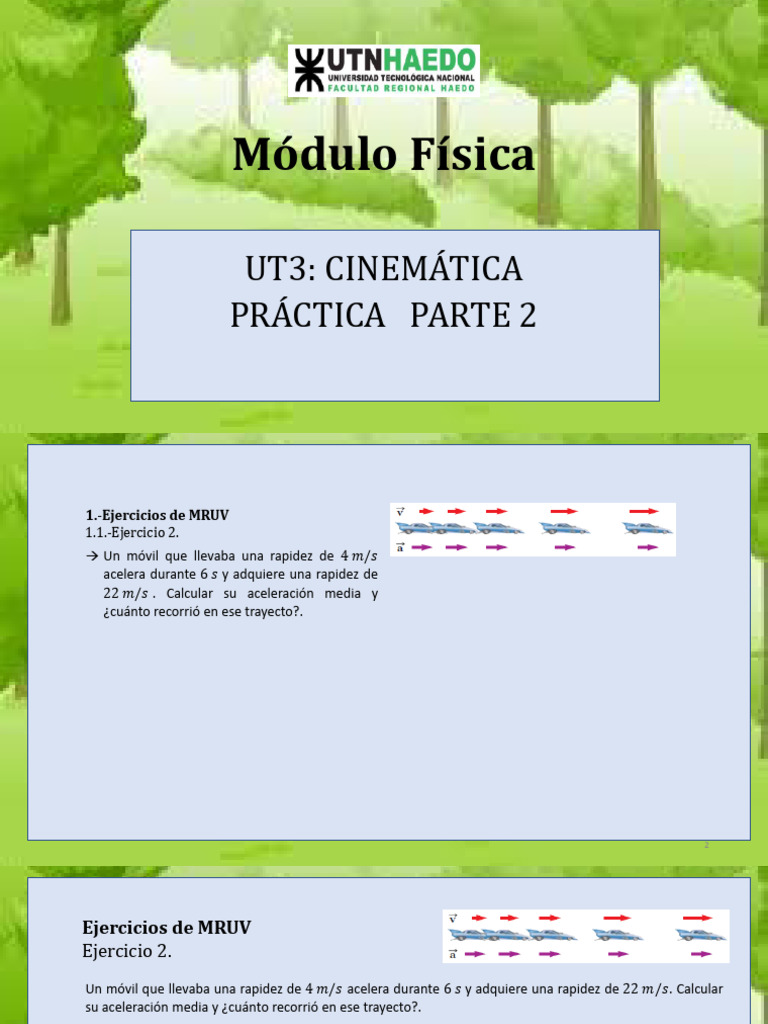 6) Práctica II | PDF | Velocidad | Cinemática