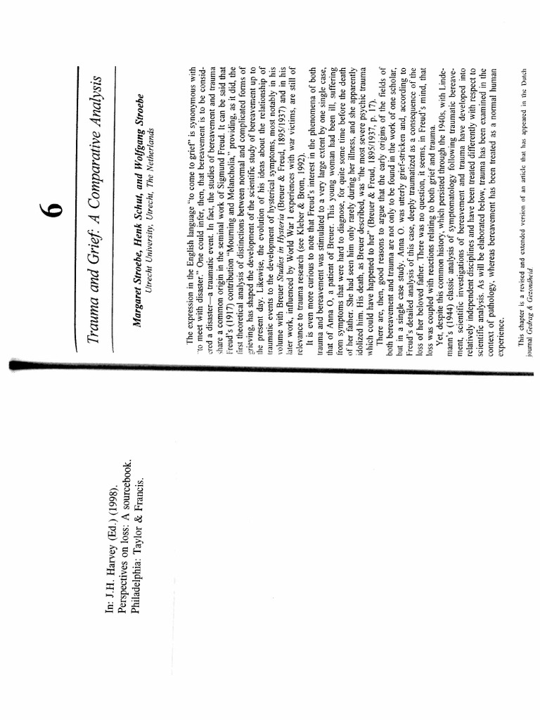 1998 Harvey Trauma and Grief A Comparative Analysis | PDF