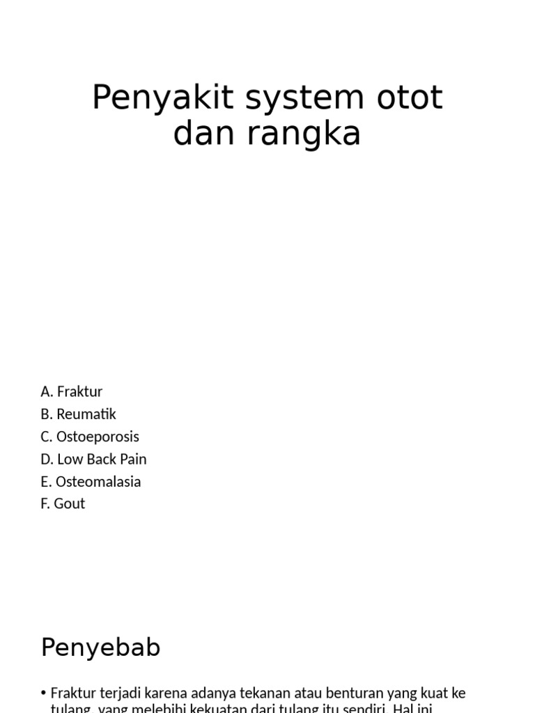 Penyakit system otot & rangka | PDF