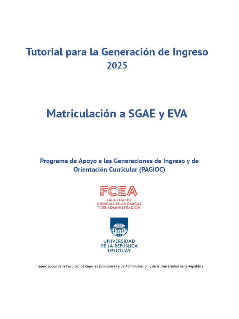 Tutorial Matriculación SGAE y EVA | PDF | Spamming