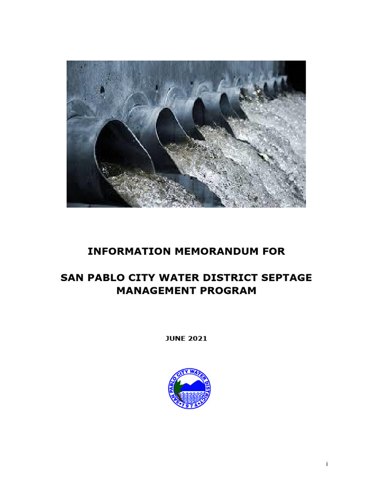 SPCWDSM PROJ Proj-Information-Memo | PDF | Sanitation | Hydraulic ...
