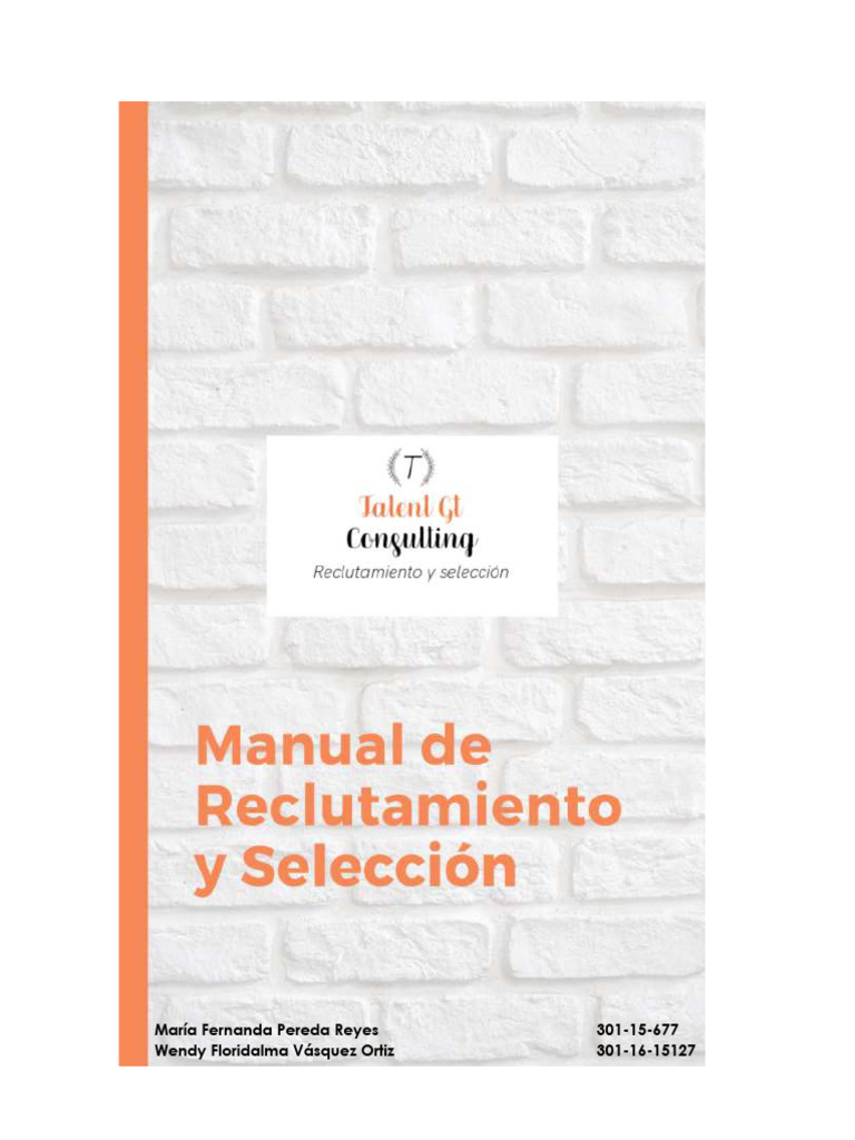 MANUAL DE RECLUTAMIENTO Y SELECCIÓN 0.1 | PDF | Reclutamiento | Gestión de recursos humanos