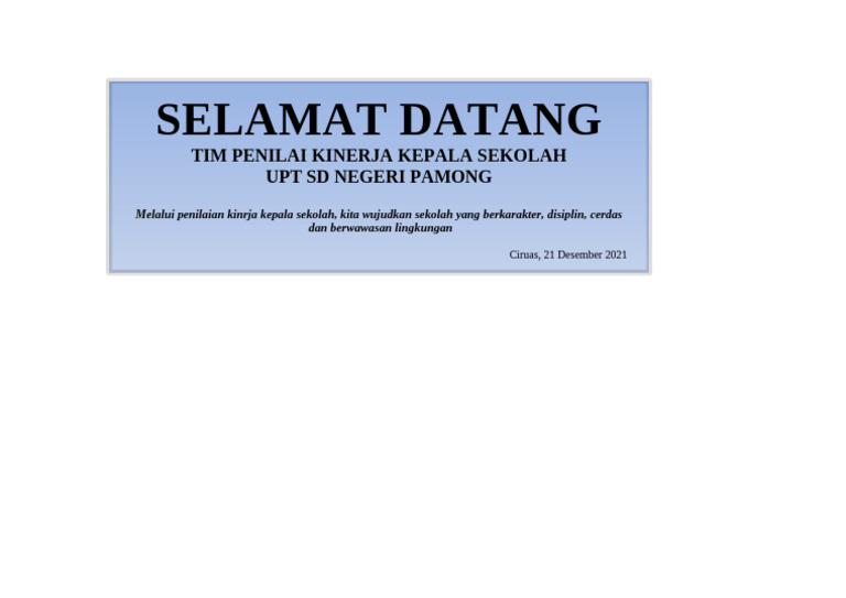 Spanduk PKG Sekolah Berkarakter | PDF