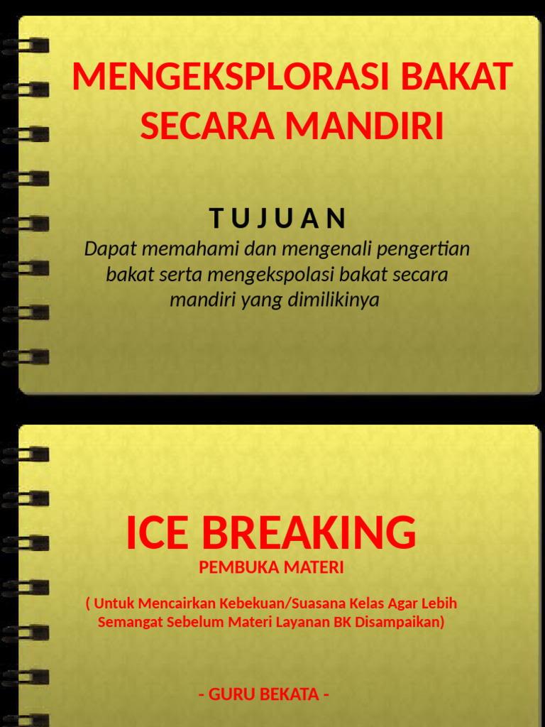 Eksplorasi Bakat Secara Mandiri | PDF