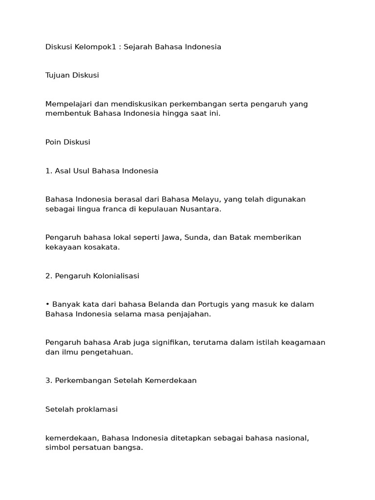 Sejarah Bahasa Ind | PDF