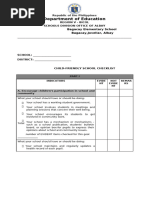 Child-Friendly School Checklist Guide | PDF | Teachers | Schools