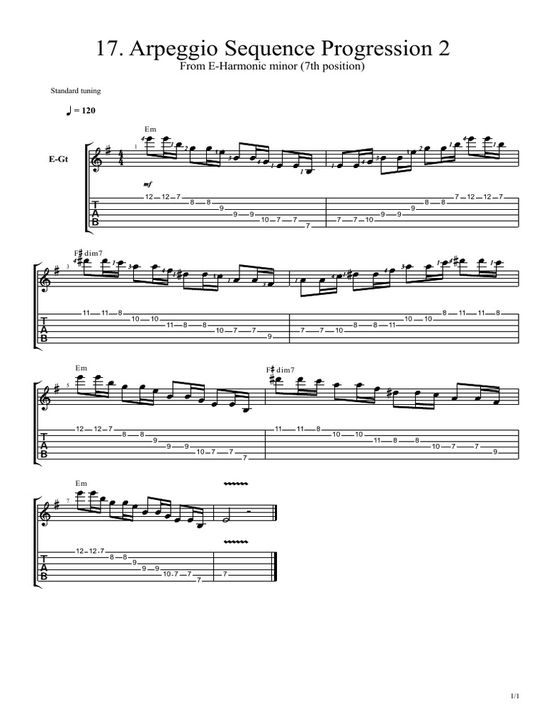 17 Arpeggio Sequence Progression 2 | PDF