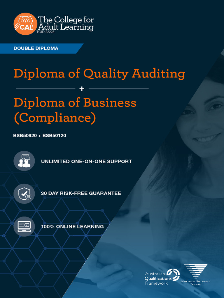 College For Adult Learning Double Diploma of Quality Auditing Business Compliance | PDF | Audit ...