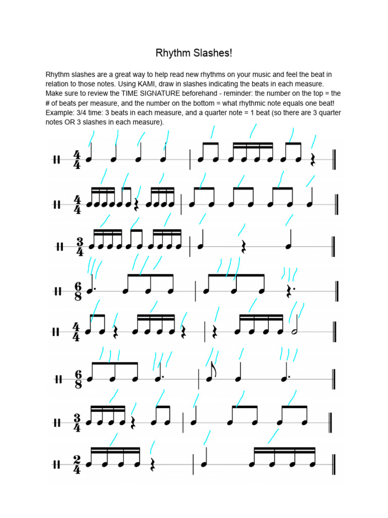 Rhythm Slashes - 7th_8th (1) | PDF
