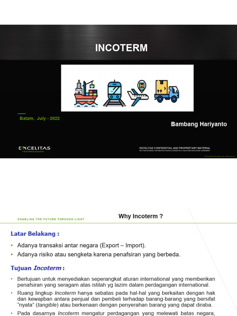 Panduan Lengkap Incoterm 2020 | PDF