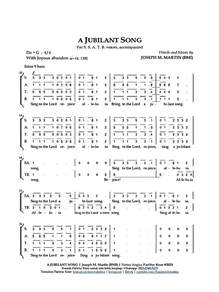 Jubilant Song | PDF